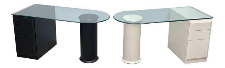 1990s Postmodern Black and White Interchangeable Desks, a Pair For Sale ...