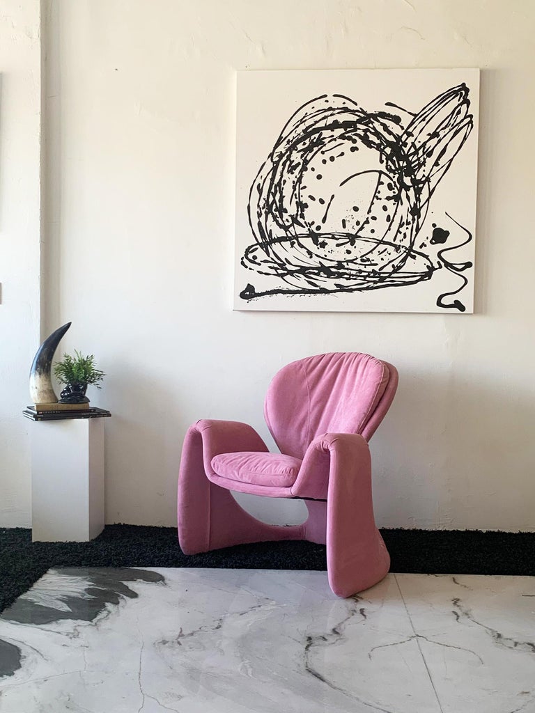 1990's Postmodern Lounge Chair in the Style of Olivier Mourgue For Sale ...