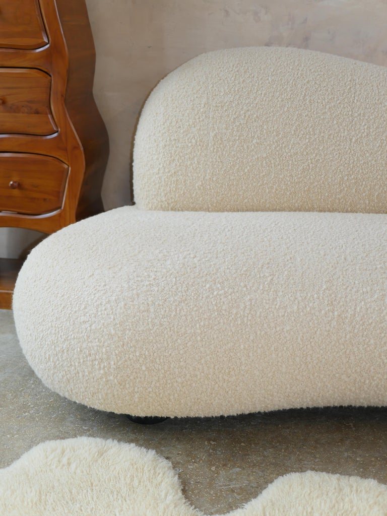 1990s Preview Designer Boucle Organic Form Sofa at 1stDibs