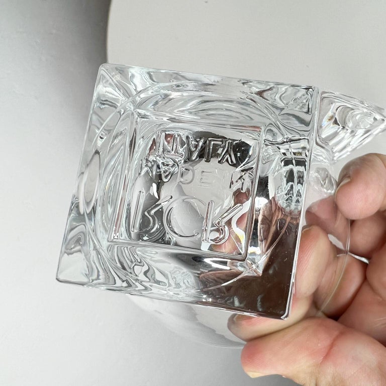 1990s RCR Italian Crystal Glass Set of Four Modern Coffee Cups Italy ...