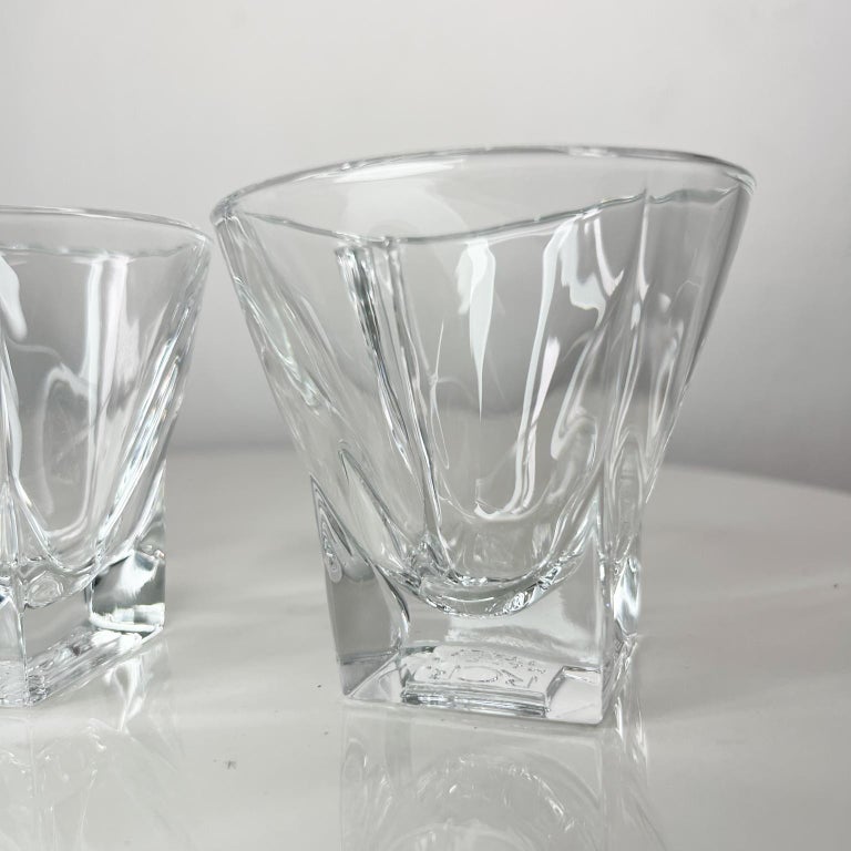 1990s RCR Italian Crystal Glass Set of Four Modern Coffee Cups Italy ...