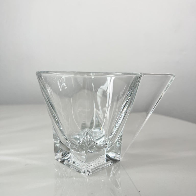 1990s RCR Italian Crystal Glass Set of Four Modern Coffee Cups Italy ...