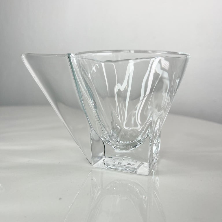 1990s RCR Italian Crystal Glass Set of Four Modern Coffee Cups Italy ...