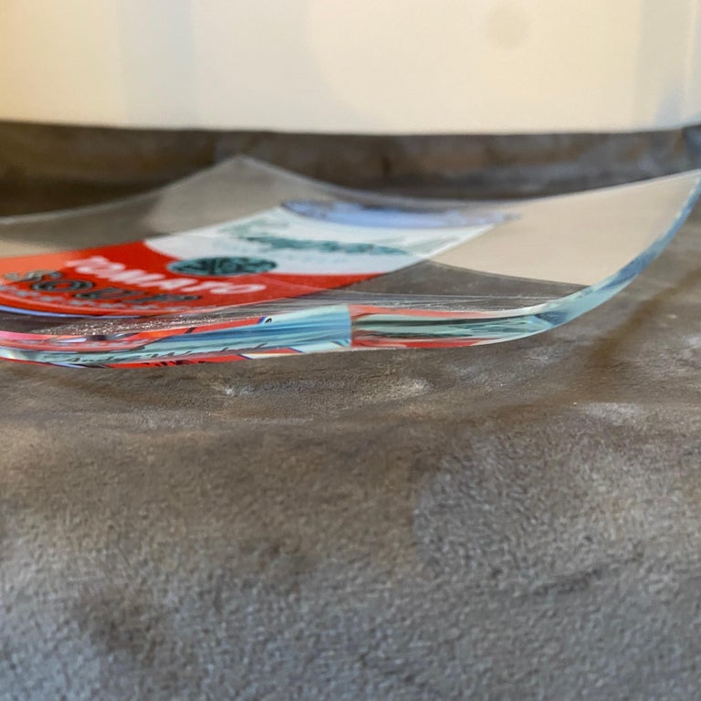 1990s Rosenthal Campbell Soup Glass Square Vide Poche Designed by Andy ...