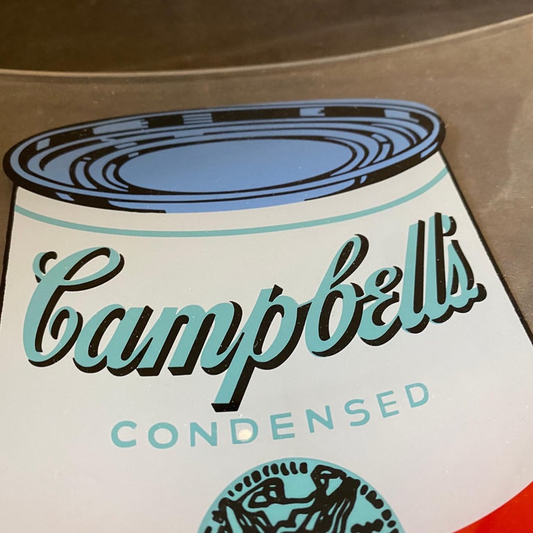 1990s Rosenthal Campbell Soup Glass Square Vide Poche Designed by Andy ...