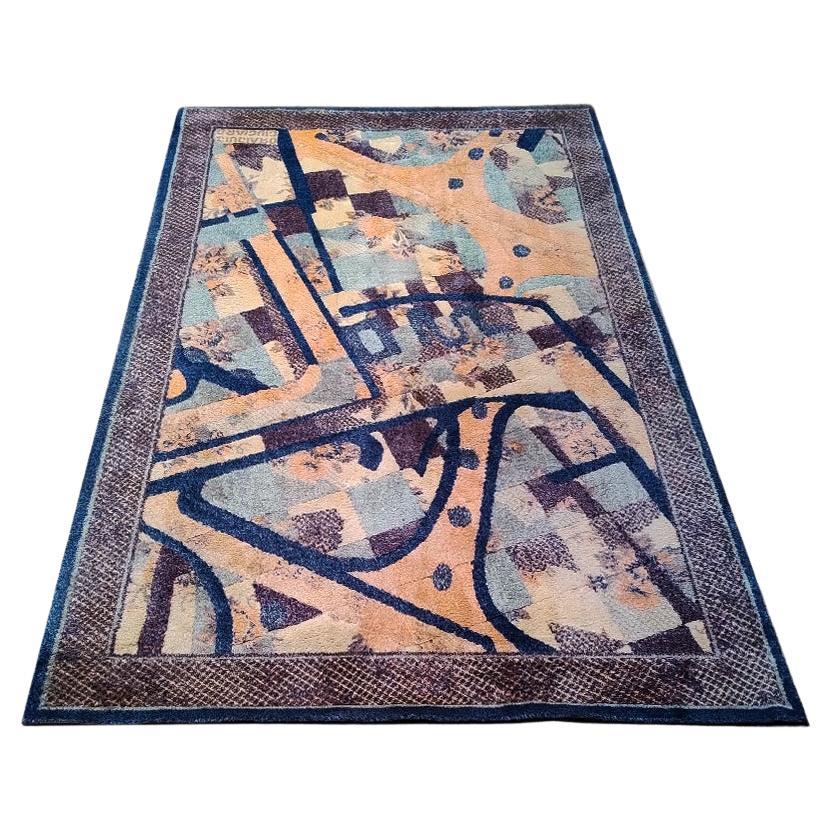 XXL Postmodern Rug in style of Memphis Group, 100% acrylic, Italy 1990s ...