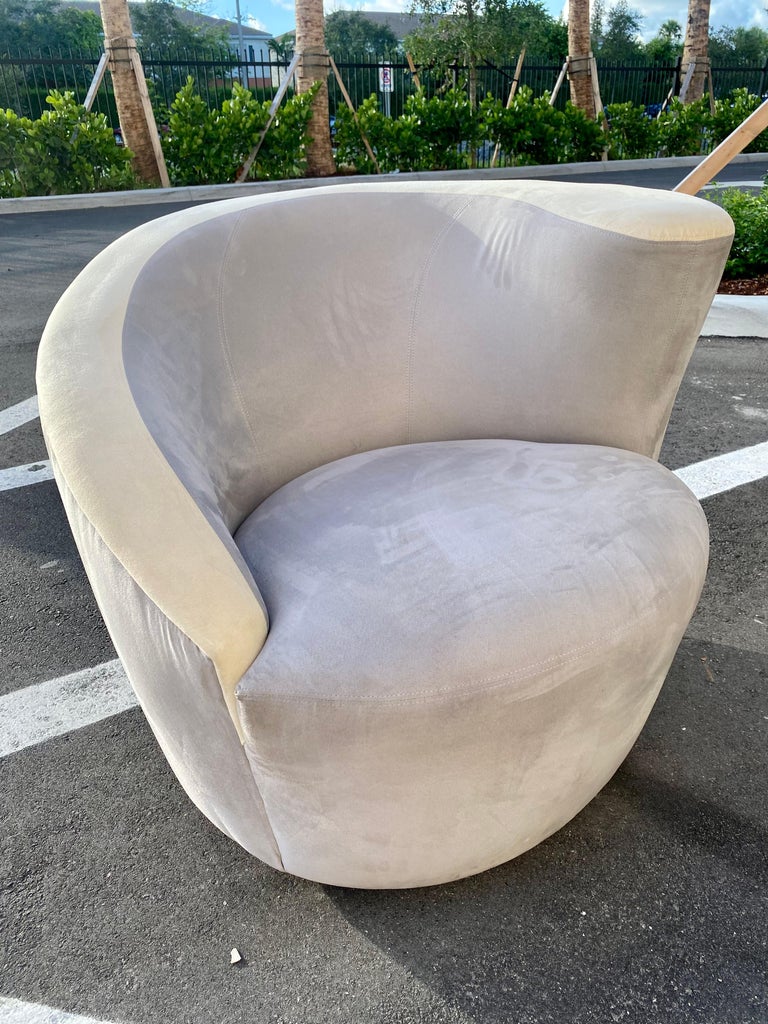 1980s Directional Curved Serpentine Sofa and Swivel Chairs, 3 Pieces ...