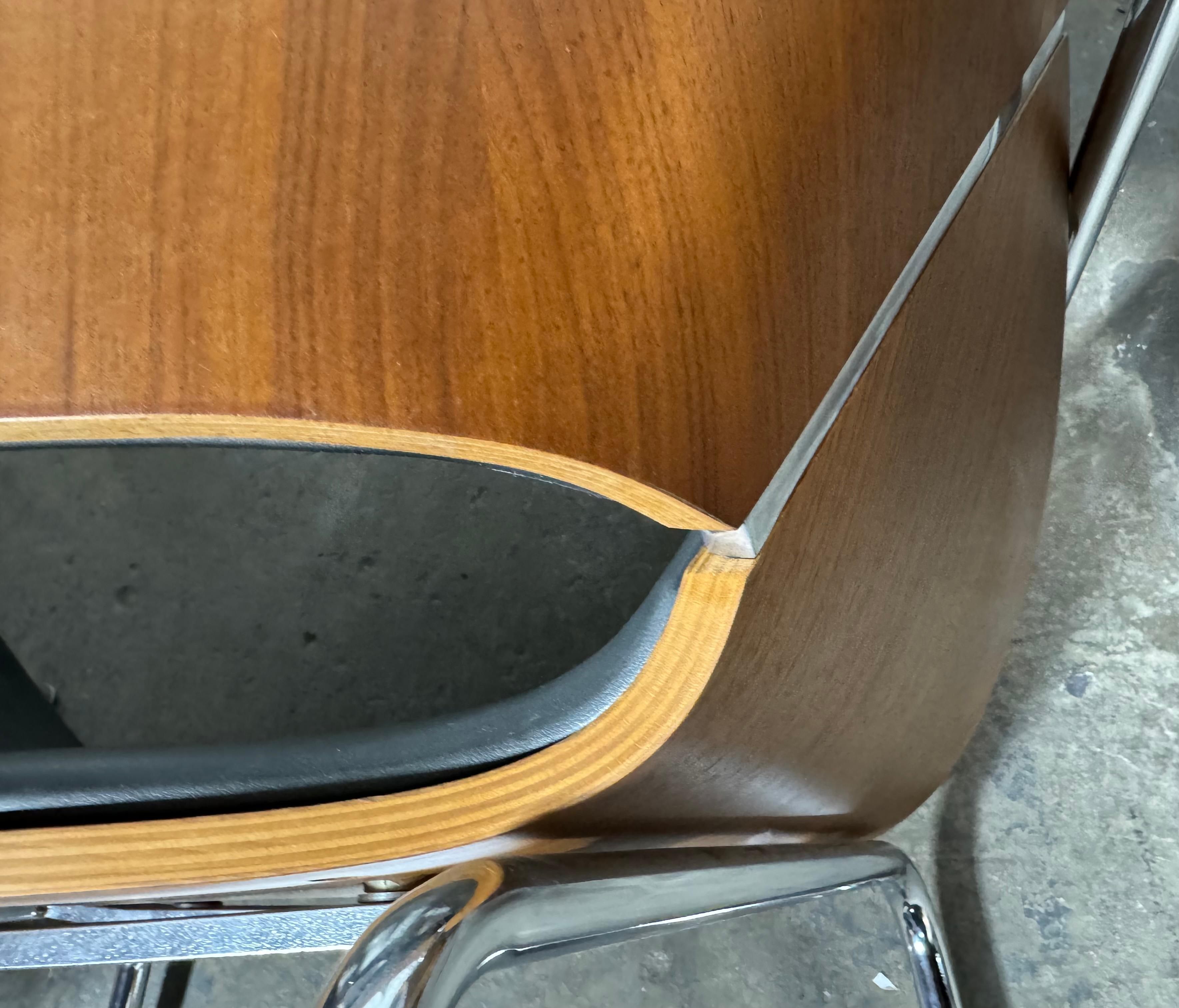 1990s Set of Six Lipse Dining Chairs by Wolfgang C.R. Mezger in Bent ...