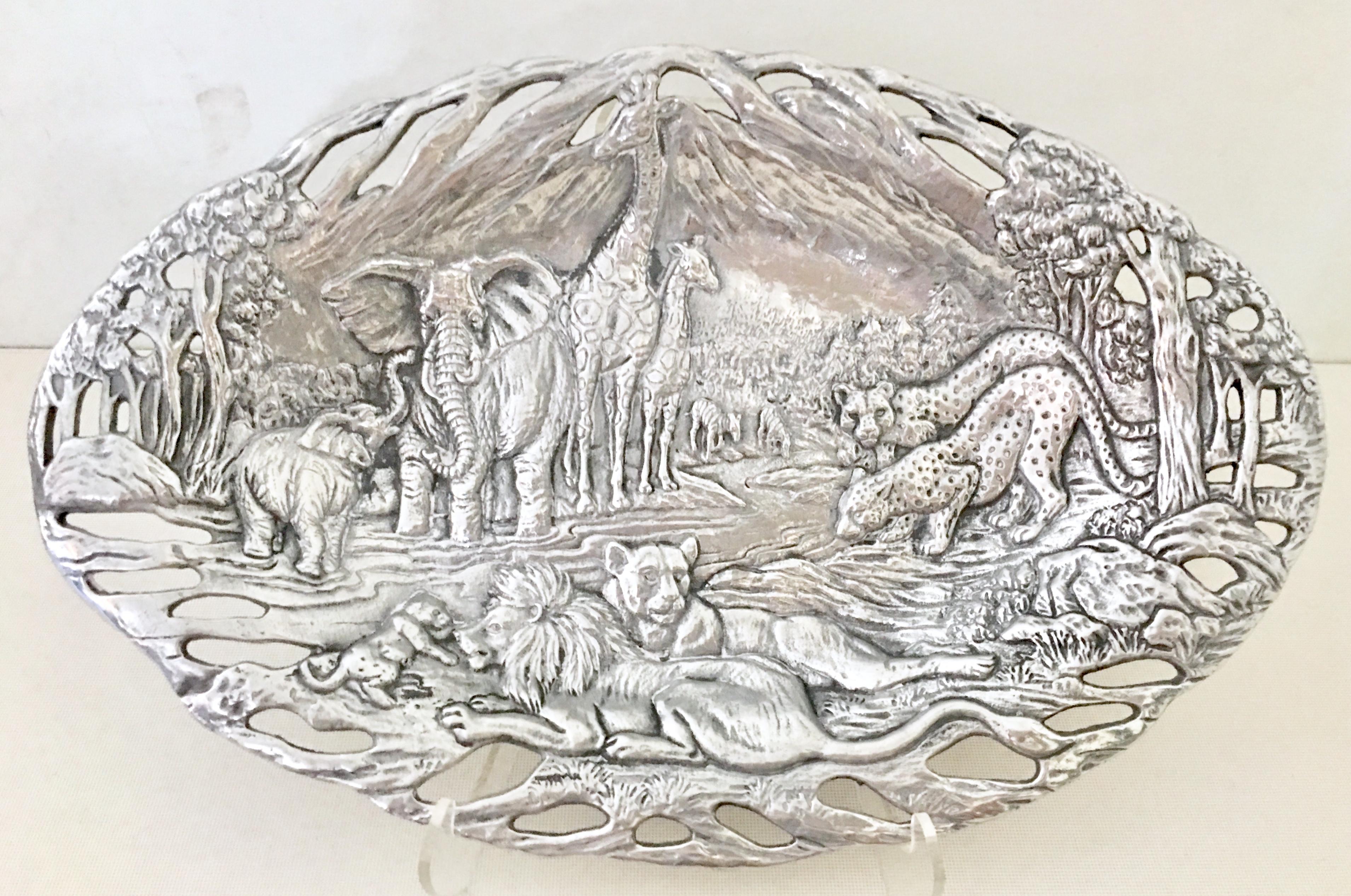 1990s Silver "Endangered Kingdom" Oval Tray by Arthur Court For Sale at ...