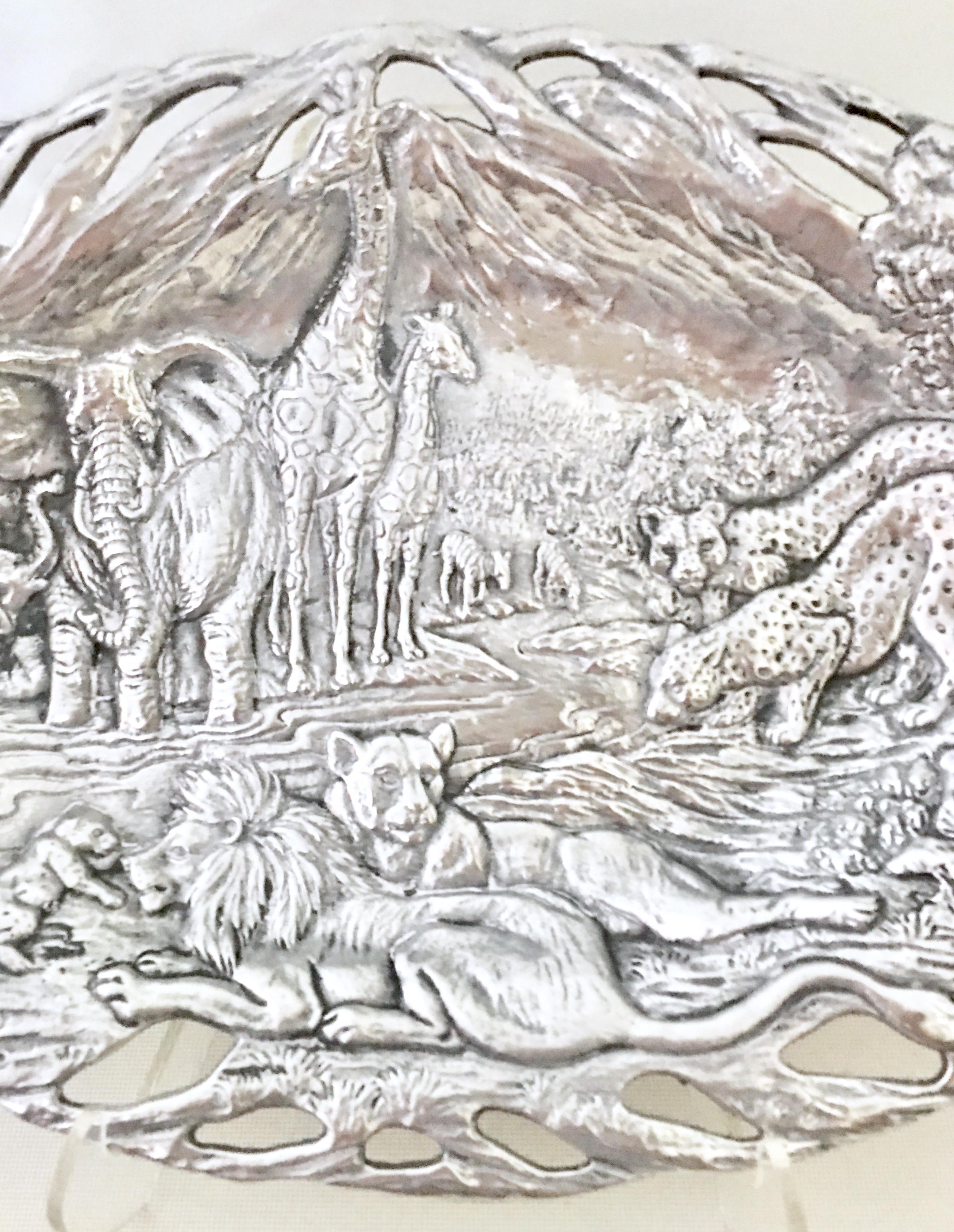 1990s Silver "Endangered Kingdom" Oval Tray by Arthur Court For Sale at ...