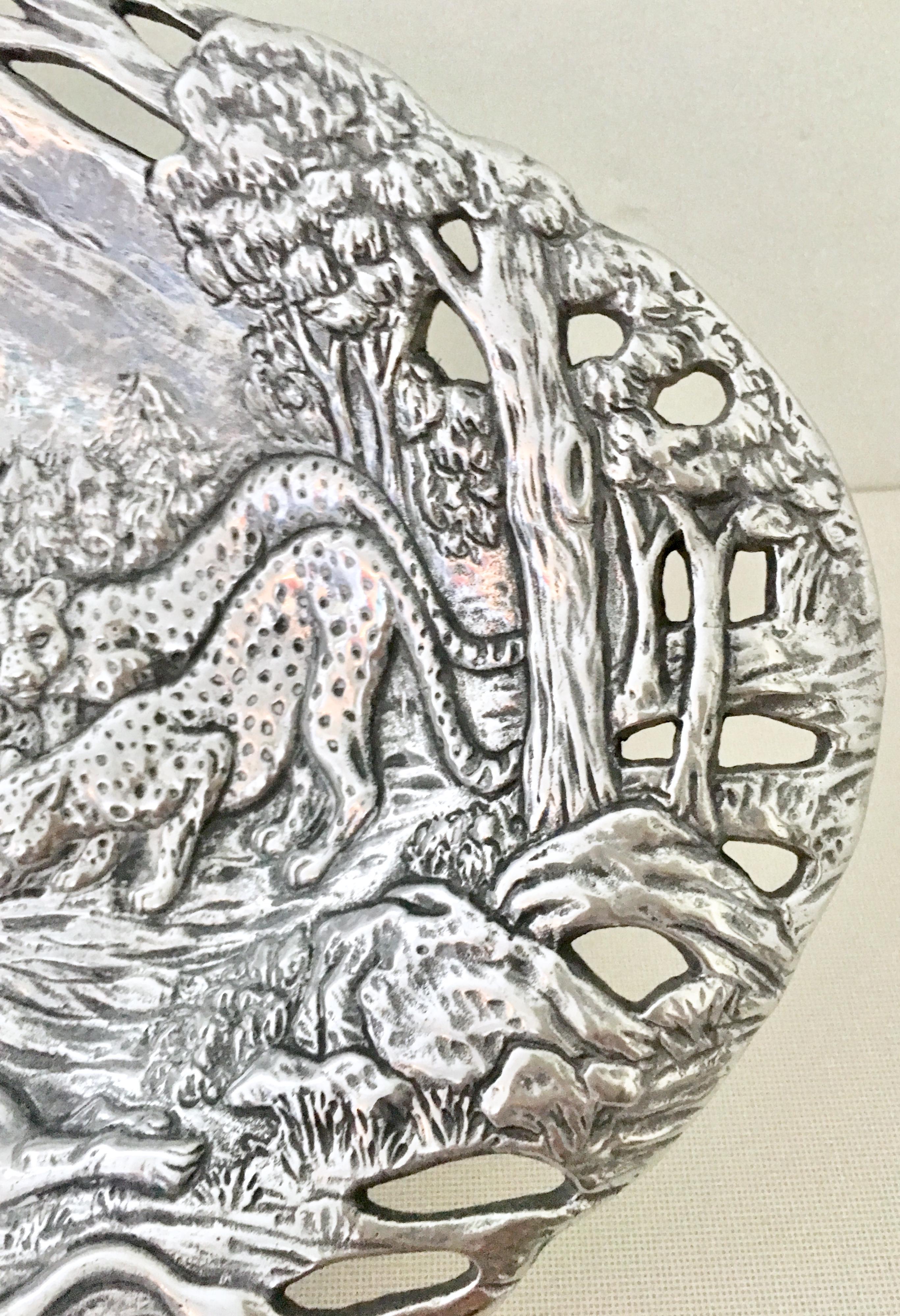 1990s Silver "Endangered Kingdom" Oval Tray by Arthur Court For Sale at ...