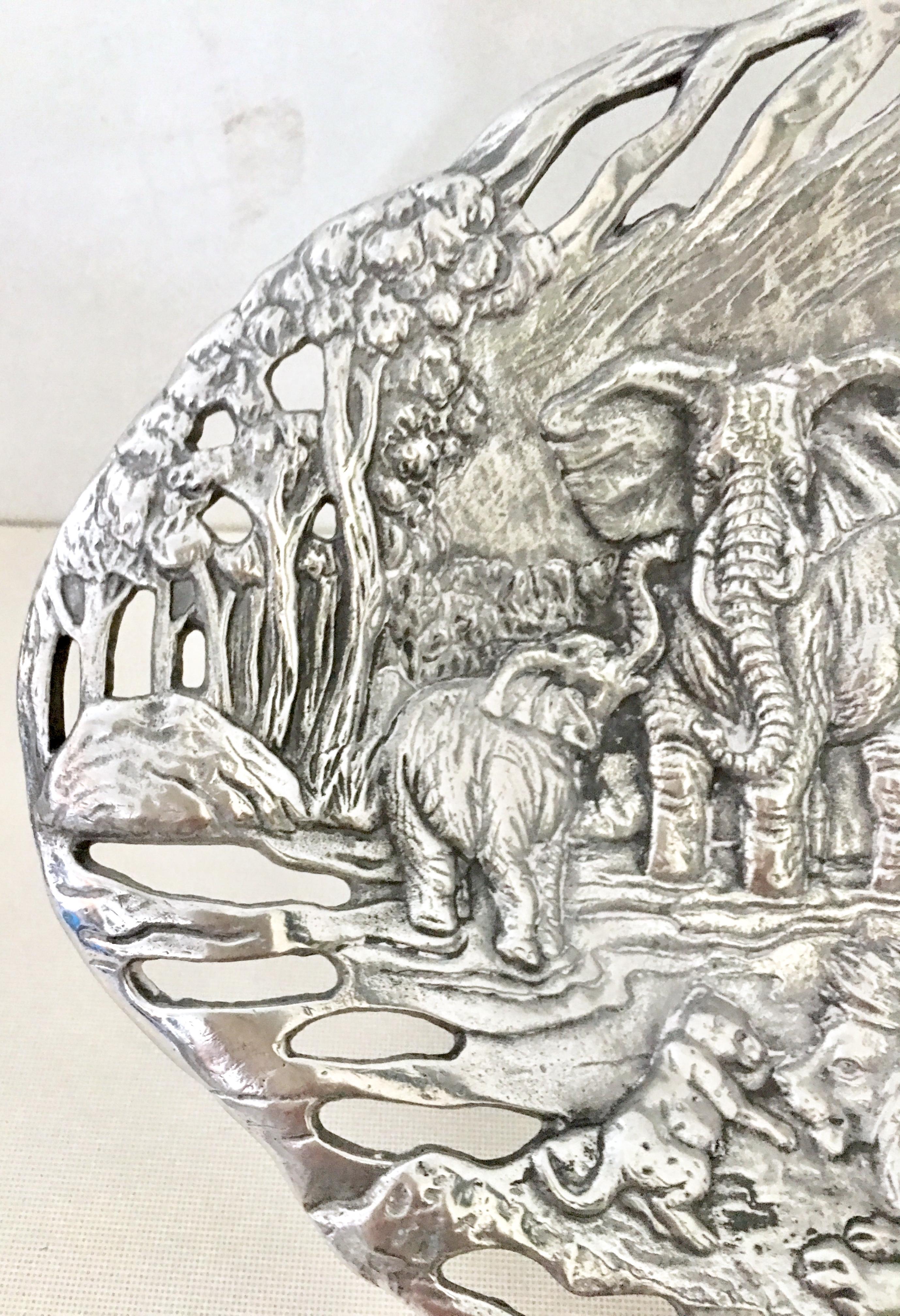 1990s Silver "Endangered Kingdom" Oval Tray by Arthur Court For Sale at ...