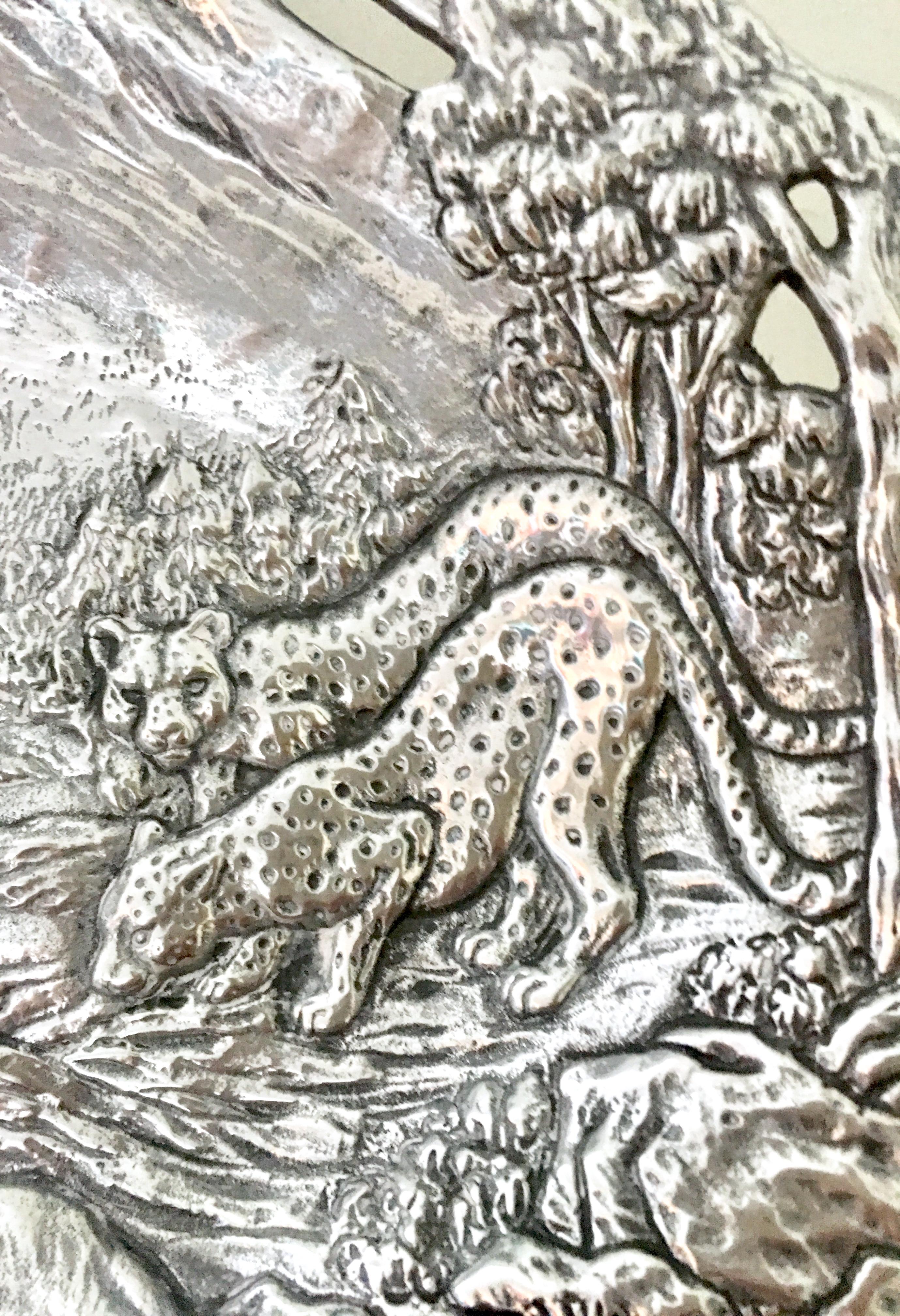 1990s Silver "Endangered Kingdom" Oval Tray by Arthur Court For Sale at ...