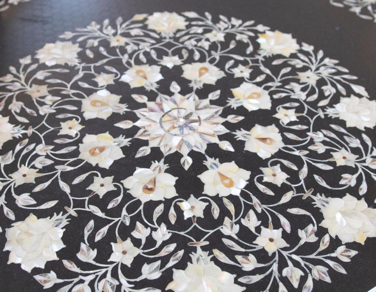 1990s Spanish Mother of Pearl Pietra Dura Inlay Mosaic Octagonal Side ...