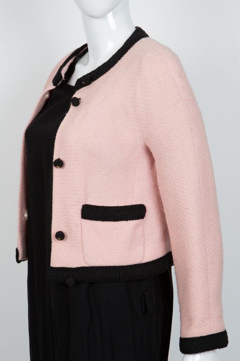 1990s Summer Chanel Light Pink Tweed Boucle Jacket For Sale at 1stDibs ...
