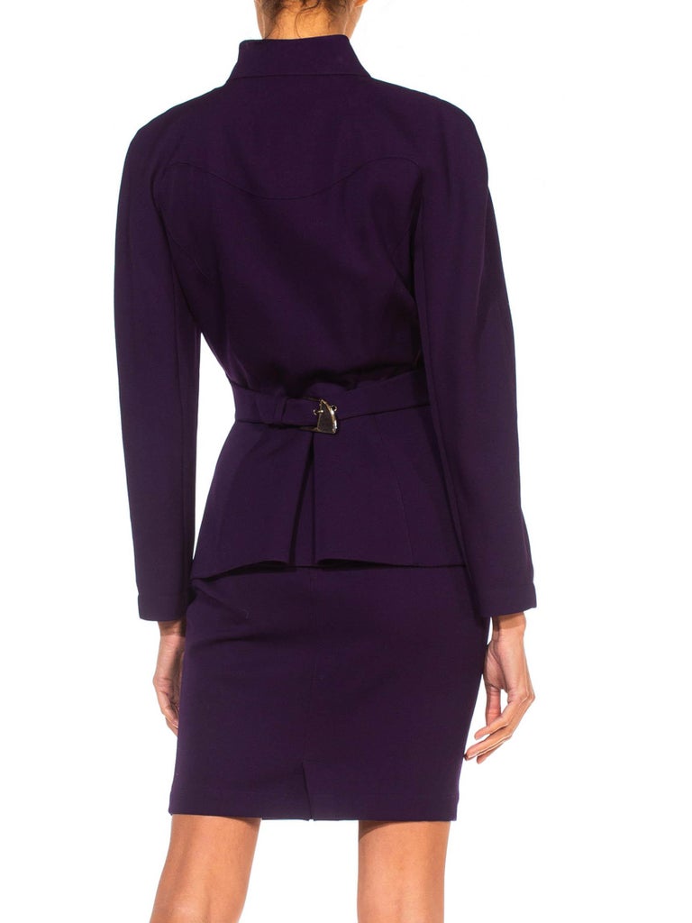 1990S THIERRY MUGLER Purple Ensemble For Sale at 1stDibs
