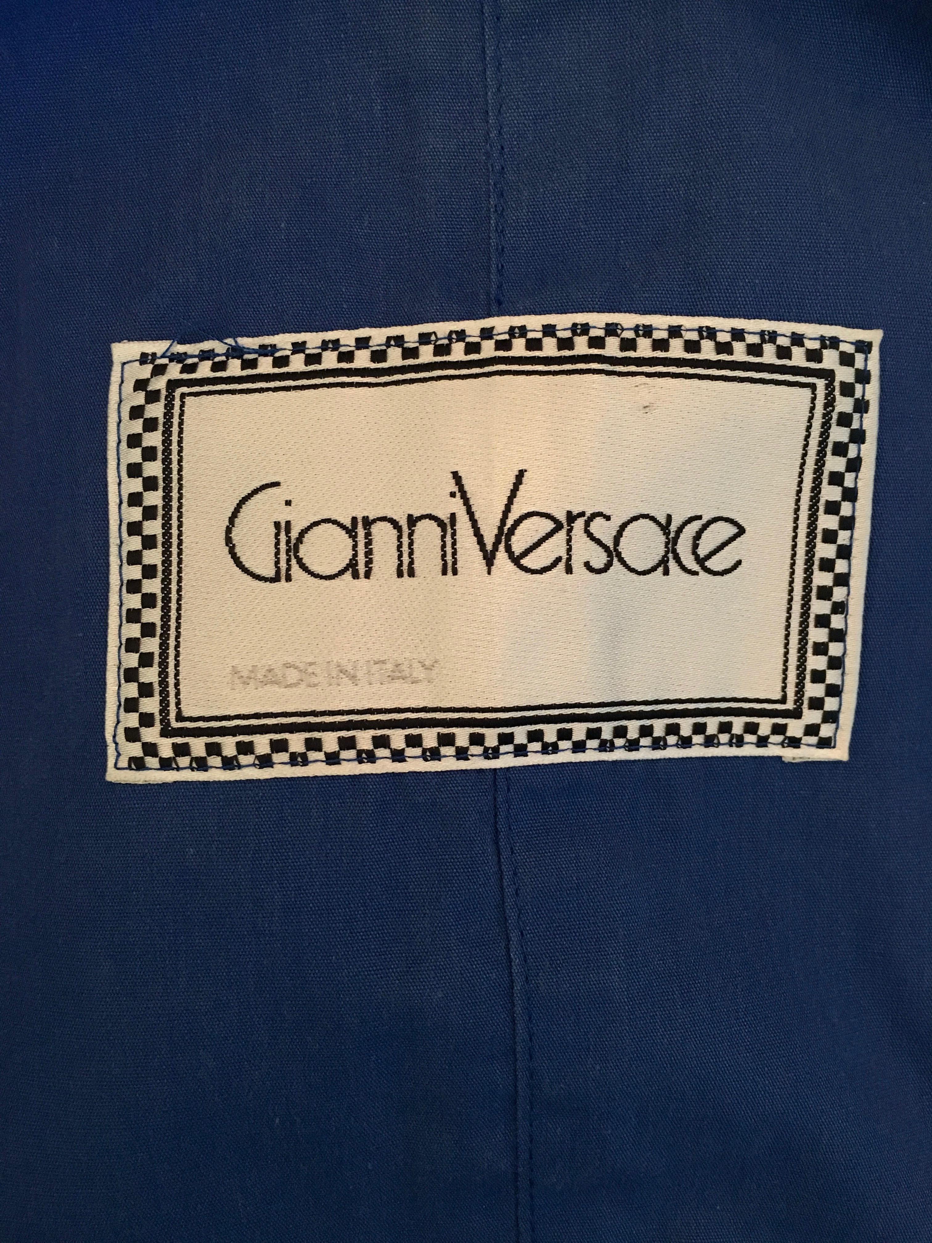 1990s Versace Greek Medallion and Abstract Art Printed Jacket at 1stDibs