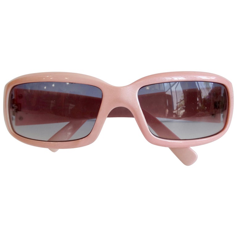 Versace 1990s Medusa Head Rectangle Wrap Sunglasses at 1stDibs