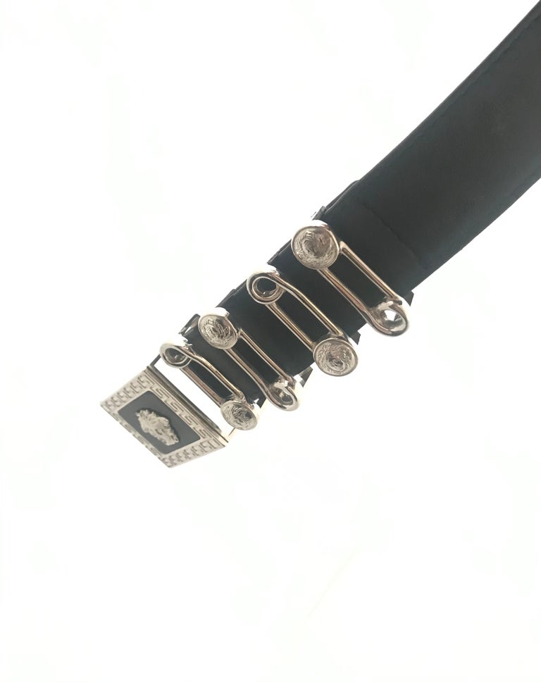 1990's Versace Safety Pin Belt For Sale at 1stDibs