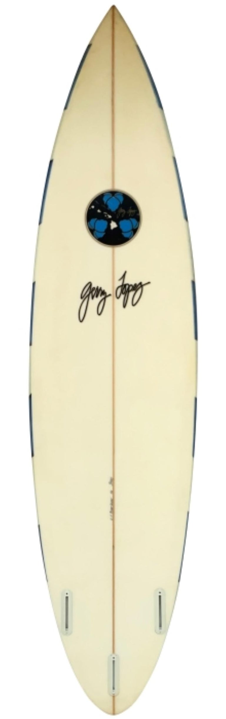 1990s Vintage Gerry Lopez Tiger Stripe Surfboard at 1stDibs
