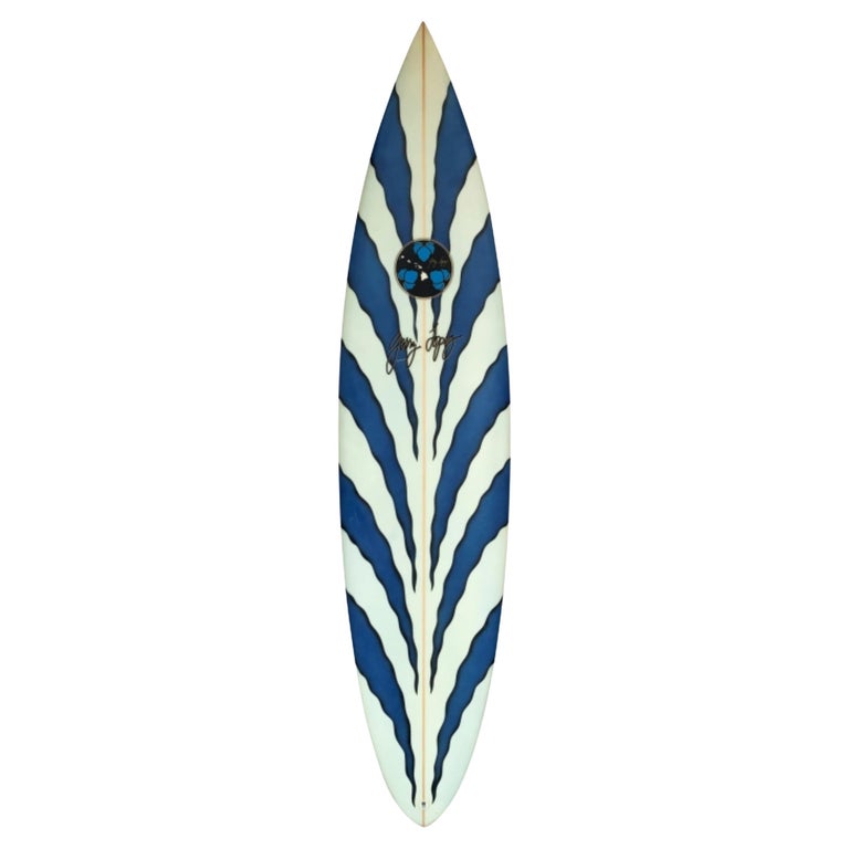 1990s Vintage Gerry Lopez Tiger Stripe Surfboard at 1stDibs