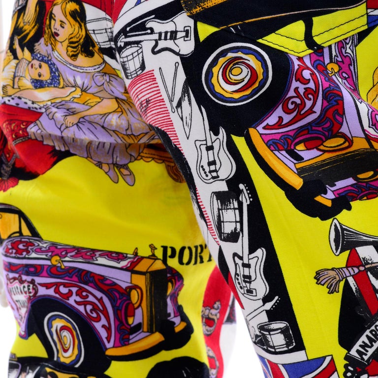 1990s Vintage Gianni Versace Jeans Couture Rock n Roll Royalty Pants ...