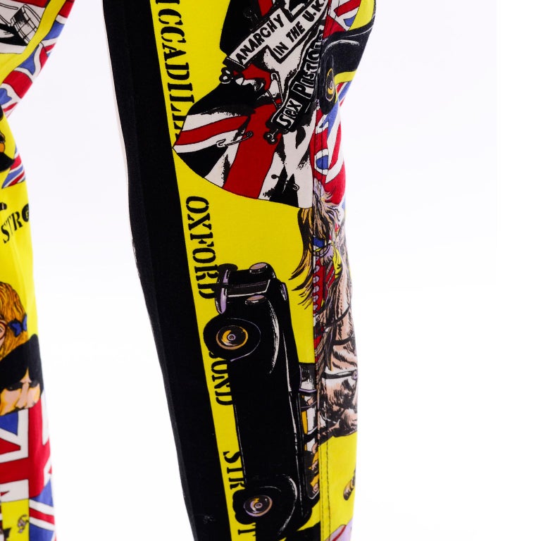 1990s Vintage Gianni Versace Jeans Couture Rock n Roll Royalty Pants ...