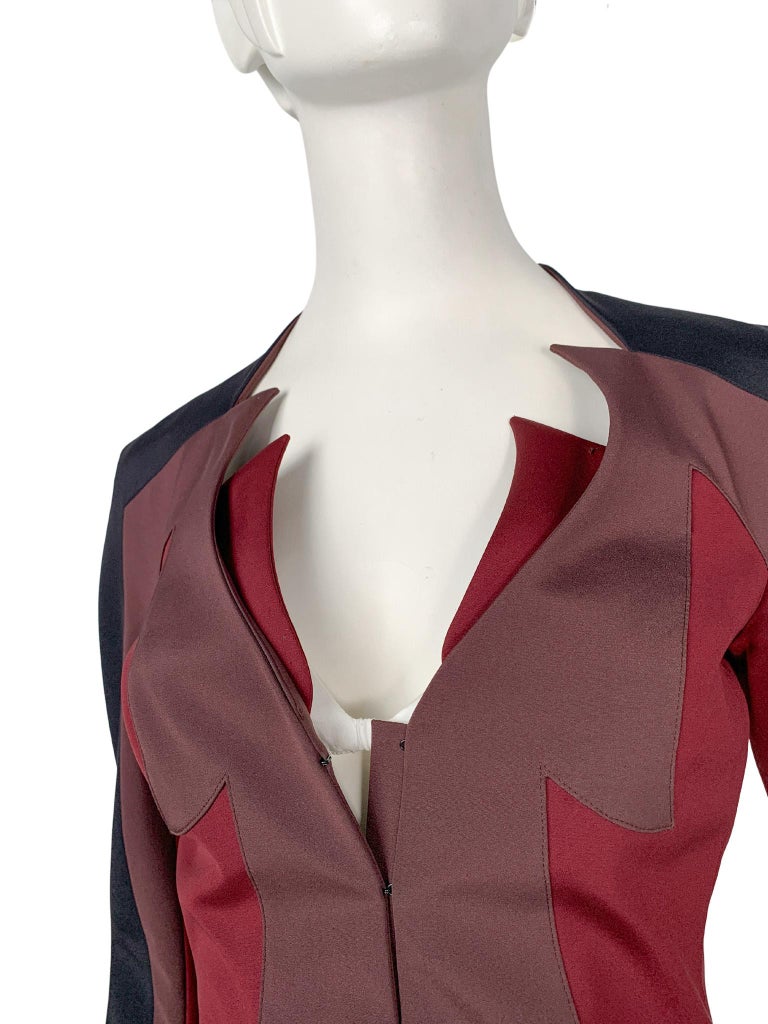 1990s vintage Mugler Couture women’s suit with color block design at ...
