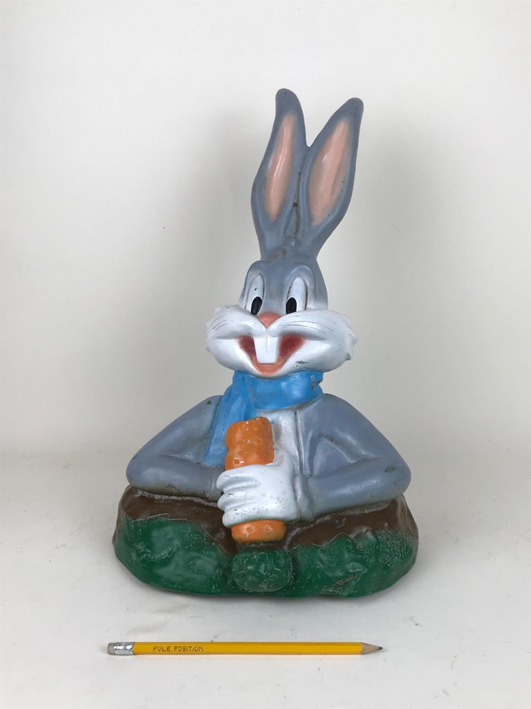 1990s Vintage Plastic Sculpture of Warner Bros' Bugs Bunny Eating a ...