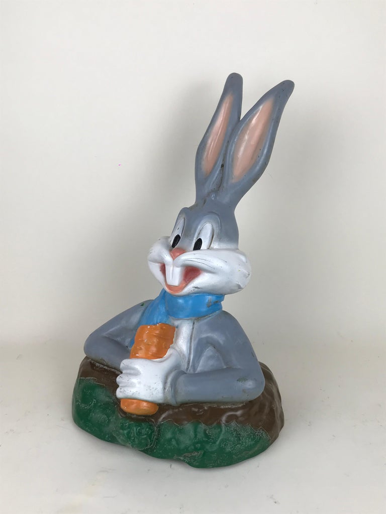1990s Vintage Plastic Sculpture of Warner Bros' Bugs Bunny Eating a ...
