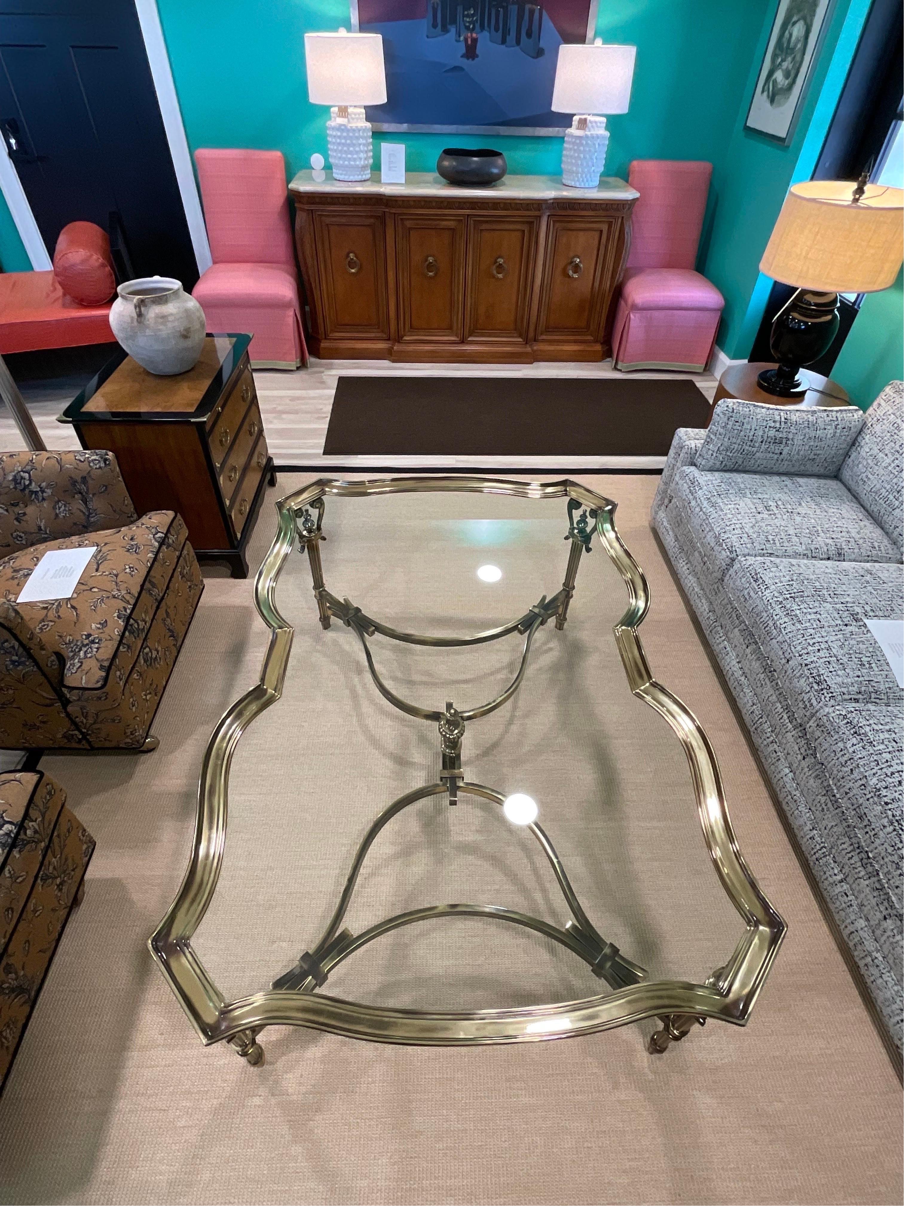 1990s Vintage Solid Brass Maitland Smith Venice Coffee Table at 1stDibs