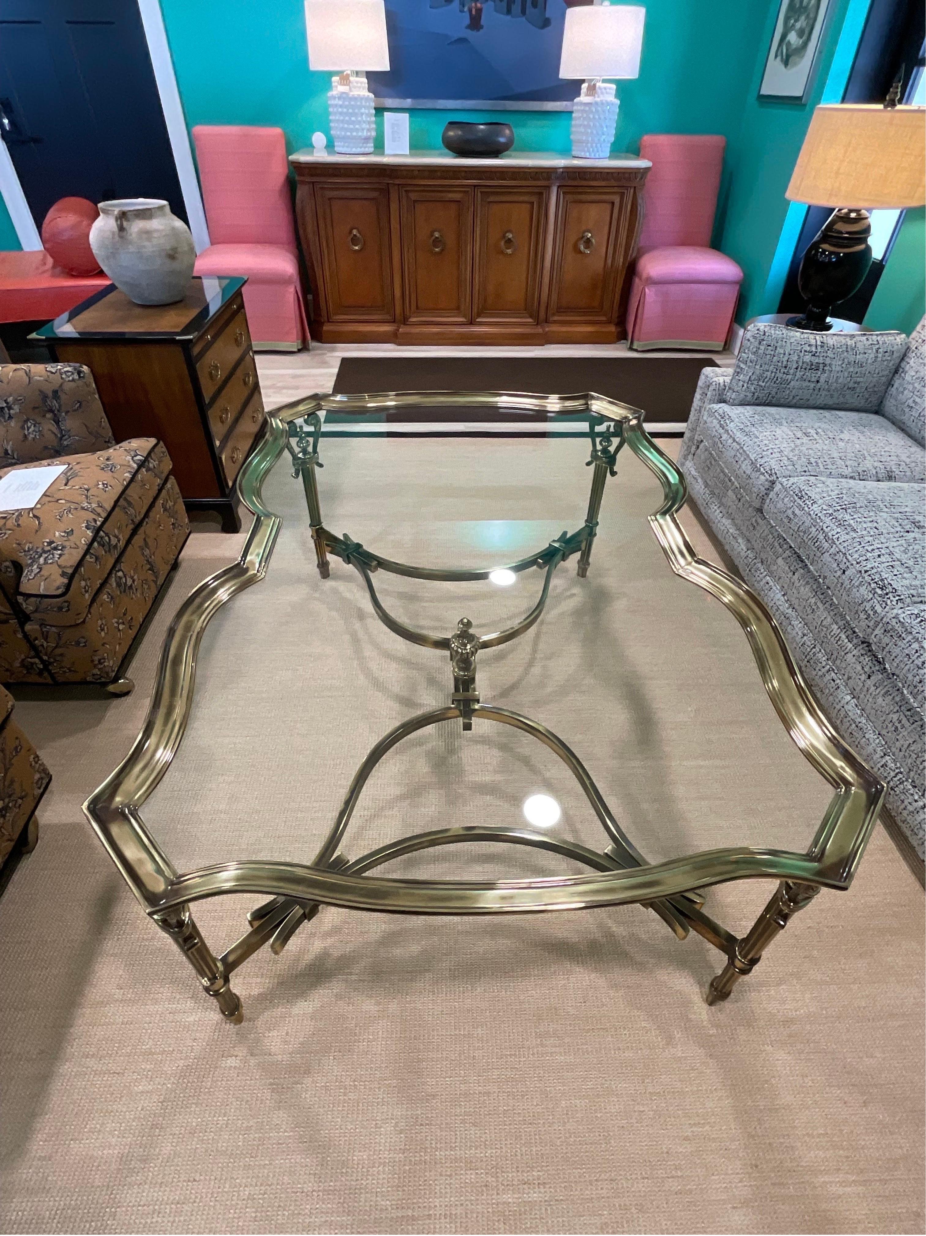1990s Vintage Solid Brass Maitland Smith Venice Coffee Table at 1stDibs