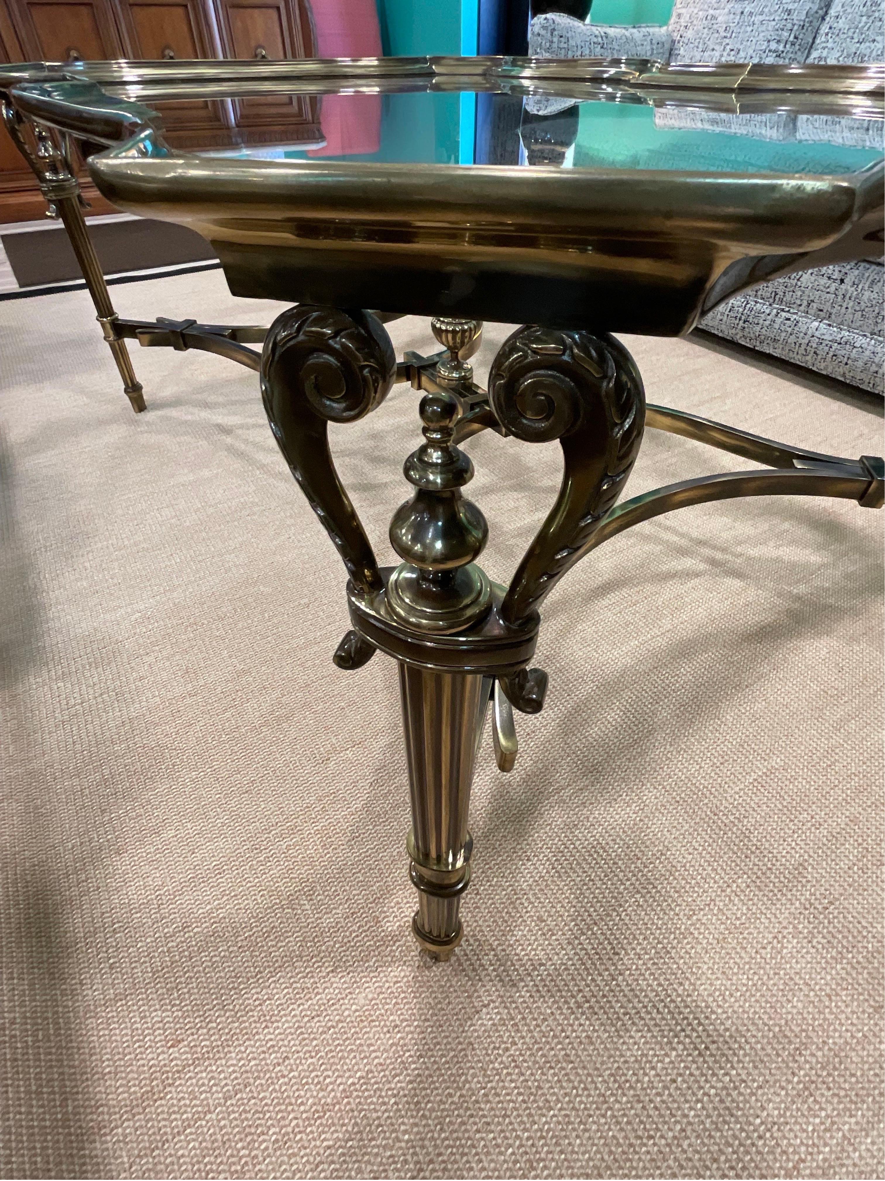 1990s Vintage Solid Brass Maitland Smith Venice Coffee Table at 1stDibs
