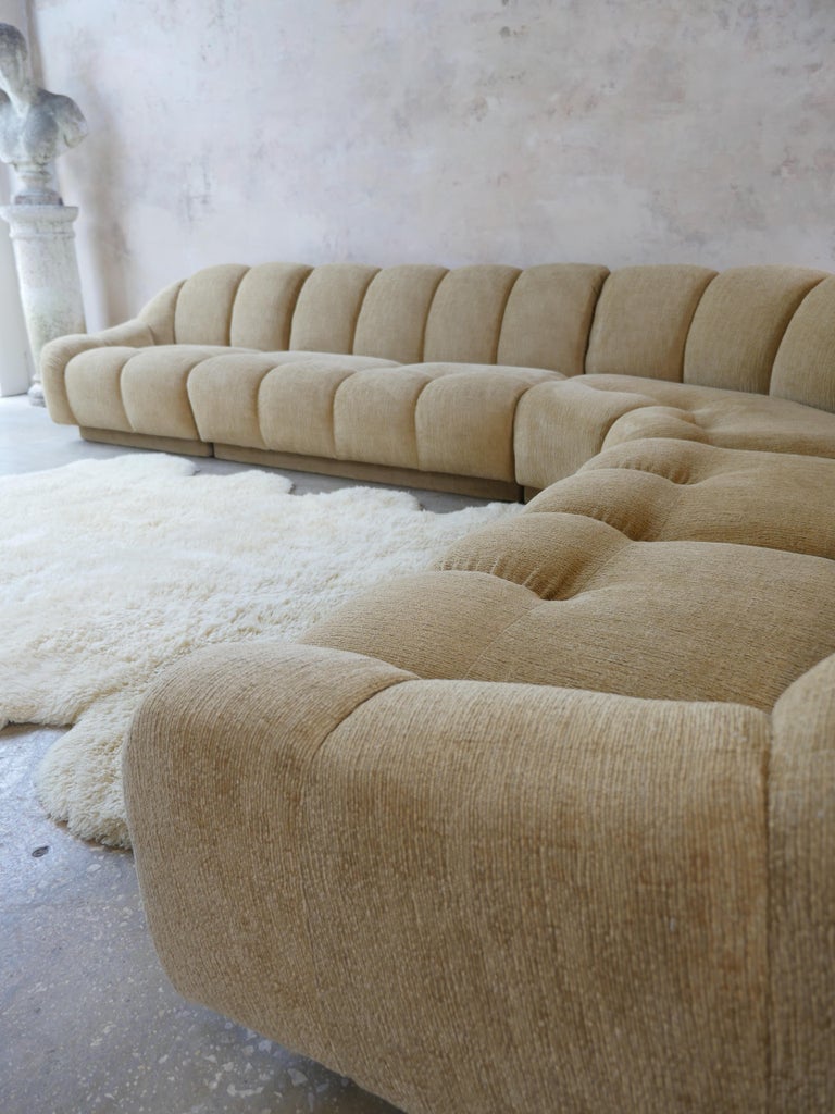 1990s Weiman Art Deco Designer Sectional Sofa at 1stDibs