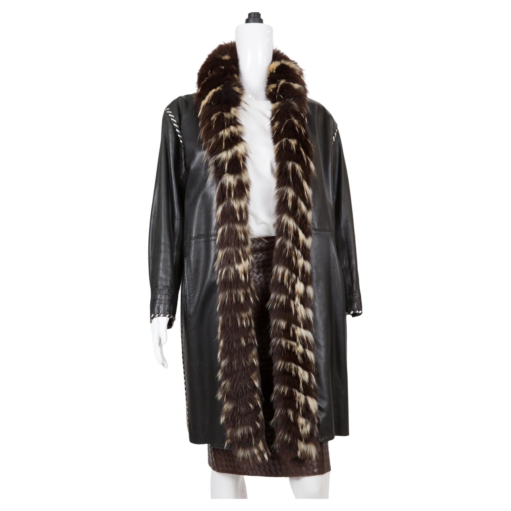 Saint Laurent Red Fox Fur "Heart" Cape For Sale at 1stDibs