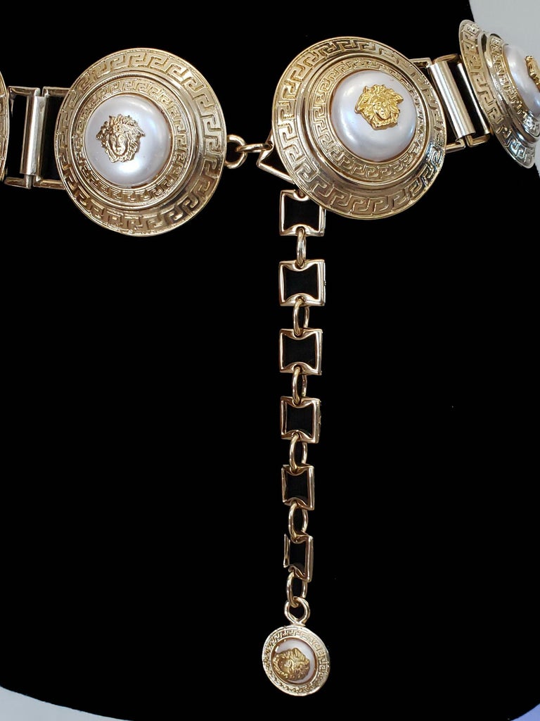 1991 Vintage Versace Atelier Chain Belt at 1stDibs | versace chain belt ...