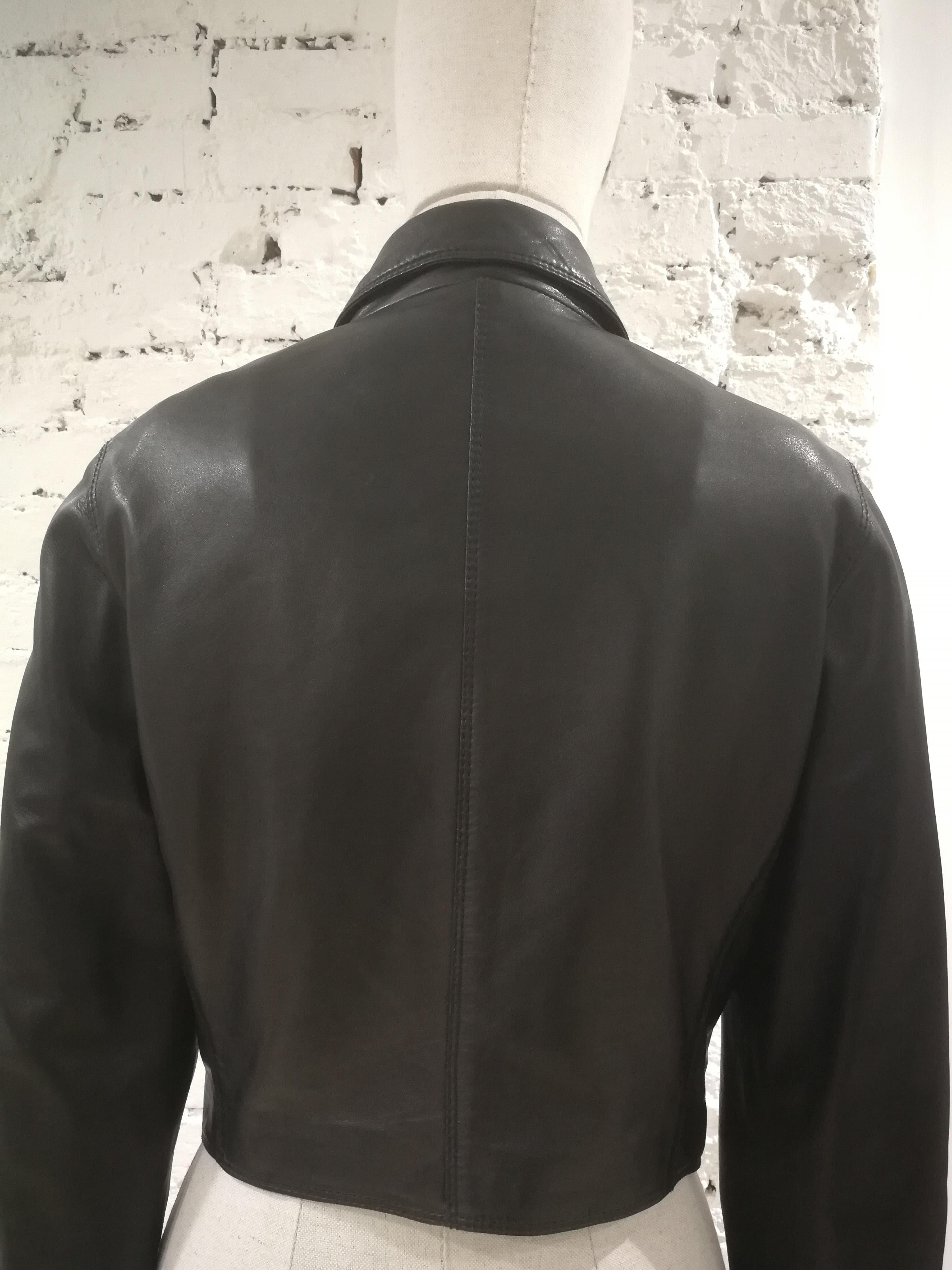 1992 1993 Gianni Versace Black Leather Jacket at 1stDibs | gianni ...