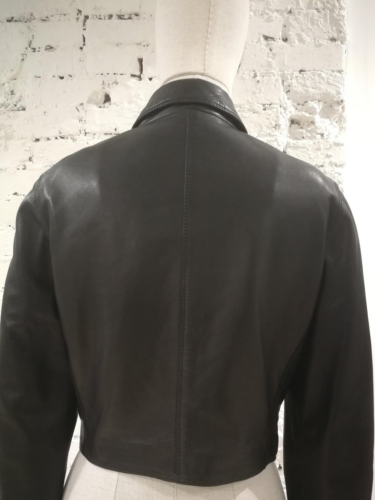 1992 1993 Gianni Versace Black Leather Jacket at 1stDibs | gianni ...
