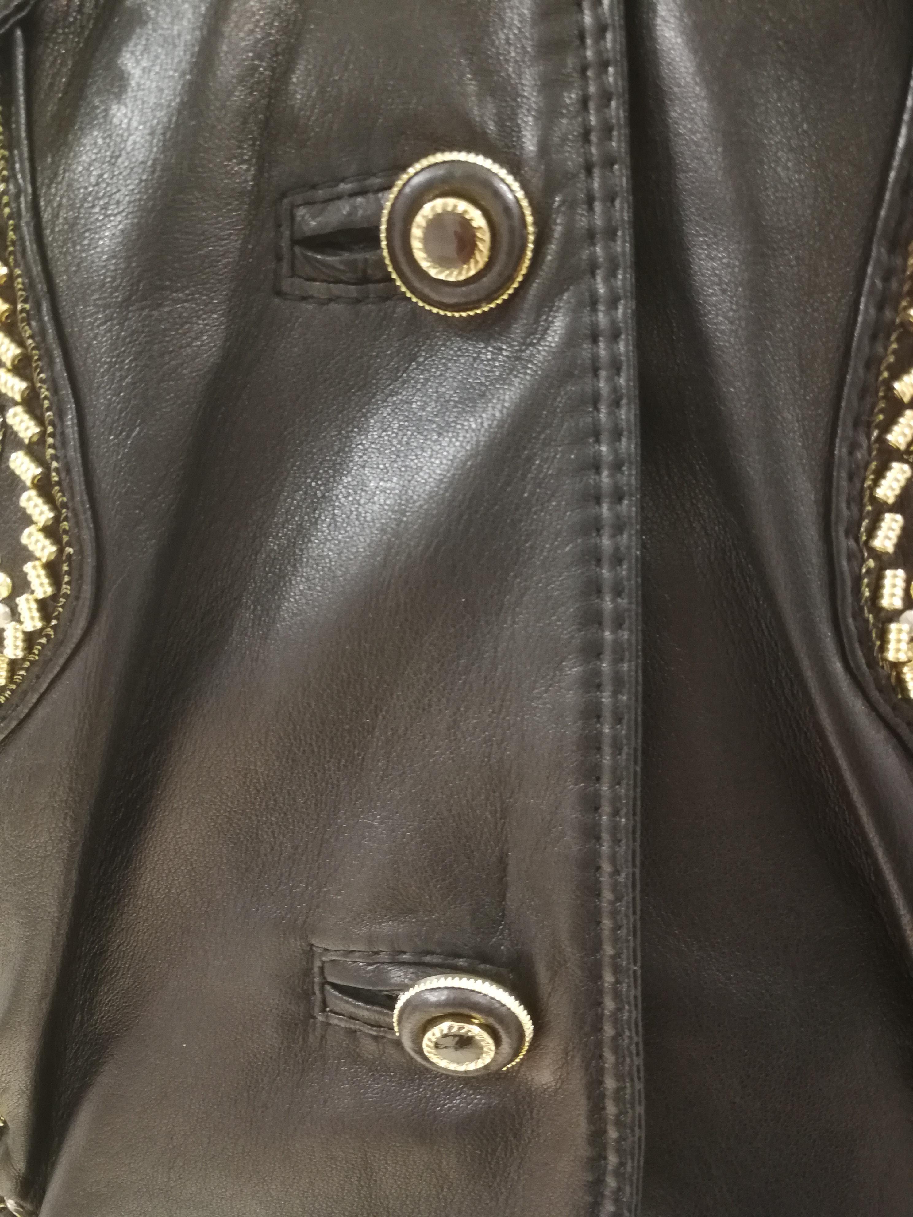 1992 1993 Gianni Versace Black Leather Jacket at 1stDibs | gianni ...