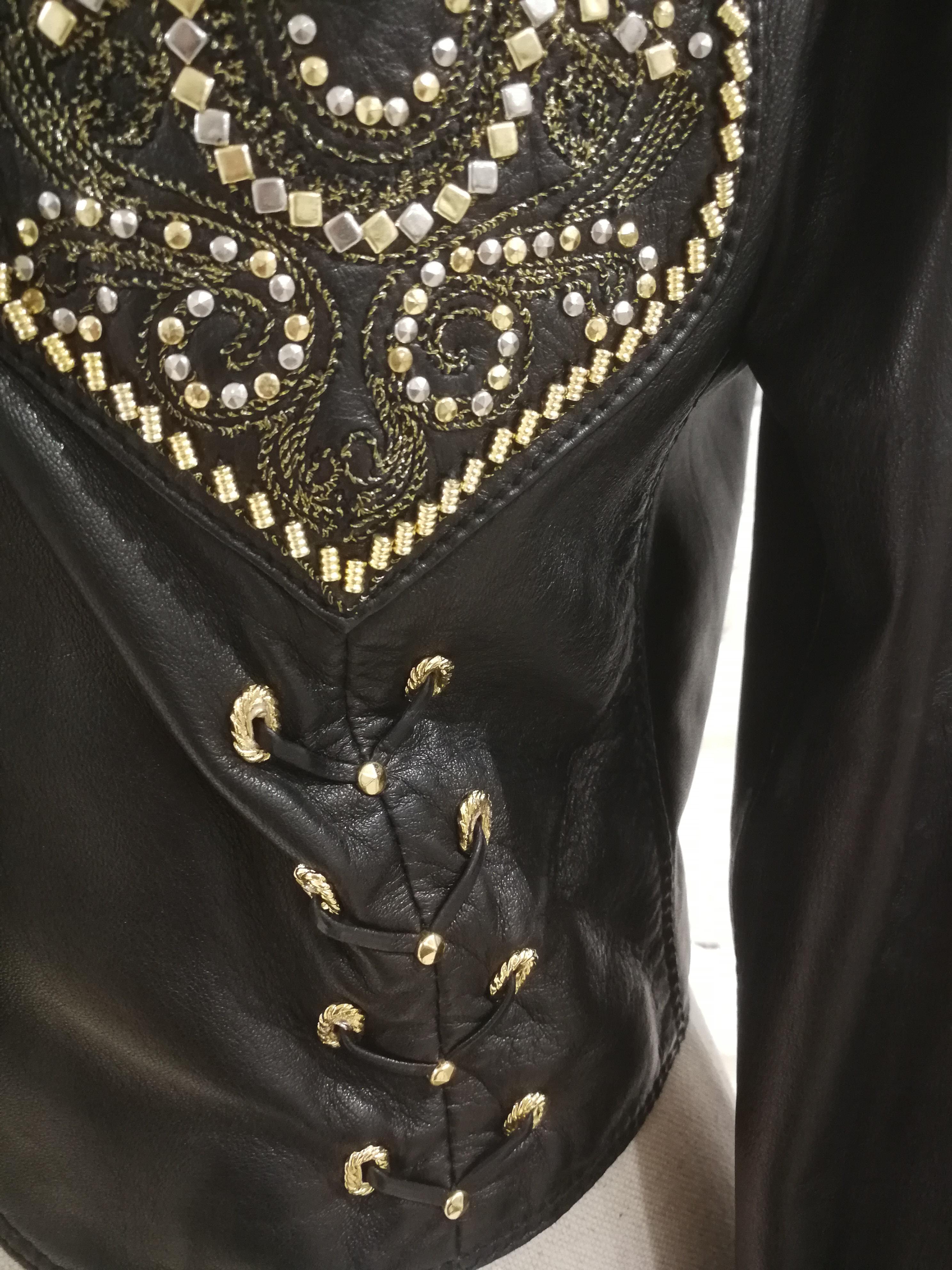 1992 1993 Gianni Versace Black Leather Jacket at 1stDibs | gianni ...