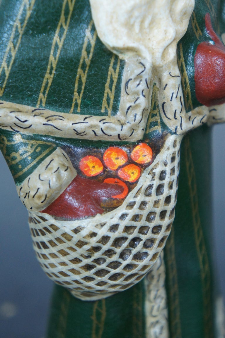 1992 Vaillancourt Folk Art Chalkware Father Christmas Santa Claus #1219 ...