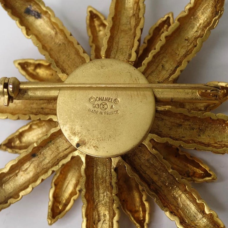 1993 Chanel Gripoix Wheat Brooch For Sale at 1stDibs