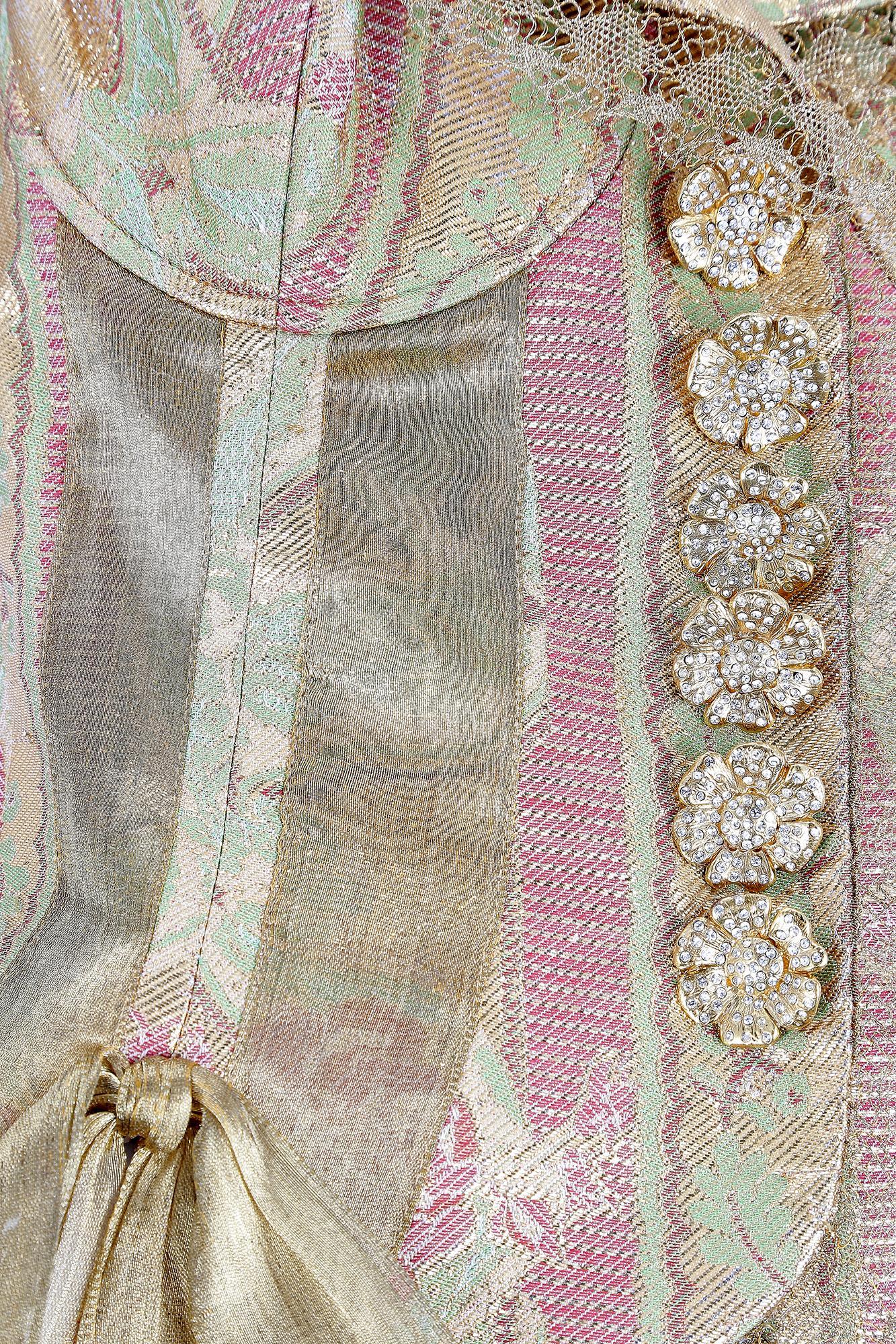 1993 Christan Dior Runway Documented Gold Brocade Jacket For Sale at ...