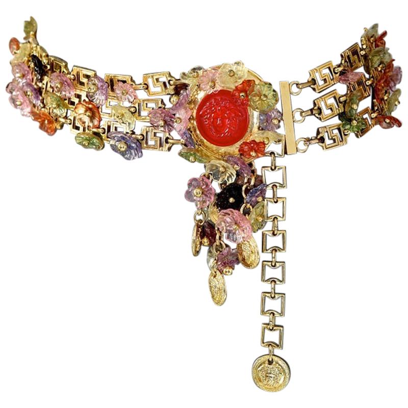 Gianni Versace Vintage Iconic Medusa Chain Belt Necklace 1990s For Sale ...