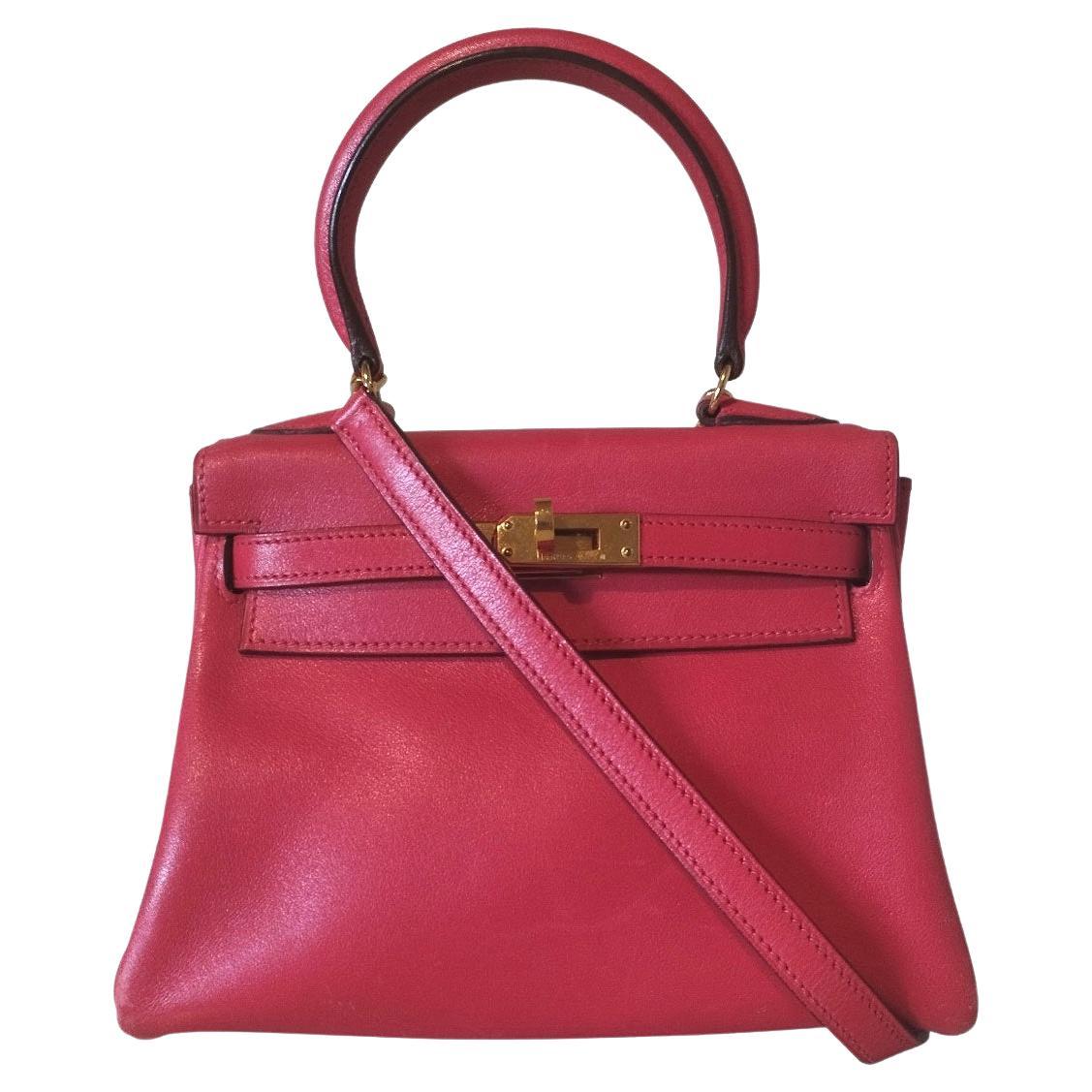 HERMES Mini Kelly Bag 20CM Black Pleated Collectors Piece at 1stDibs