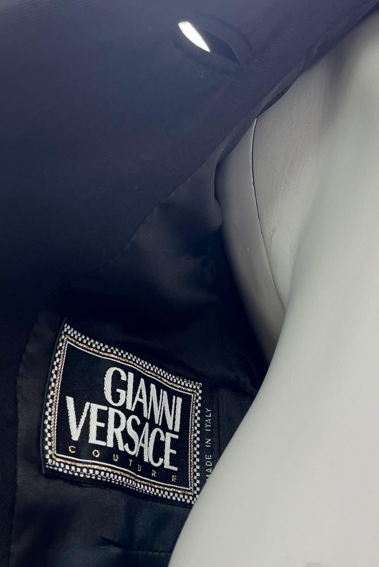 1993 Vintage Gianni Versace Couture Black Blazer and Long Skirt Suit ...