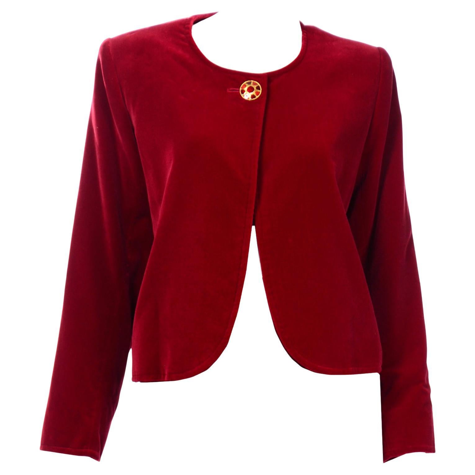 YSL Yves Saint Laurent Vintage " Russian Collection " Red Opera Cape ...