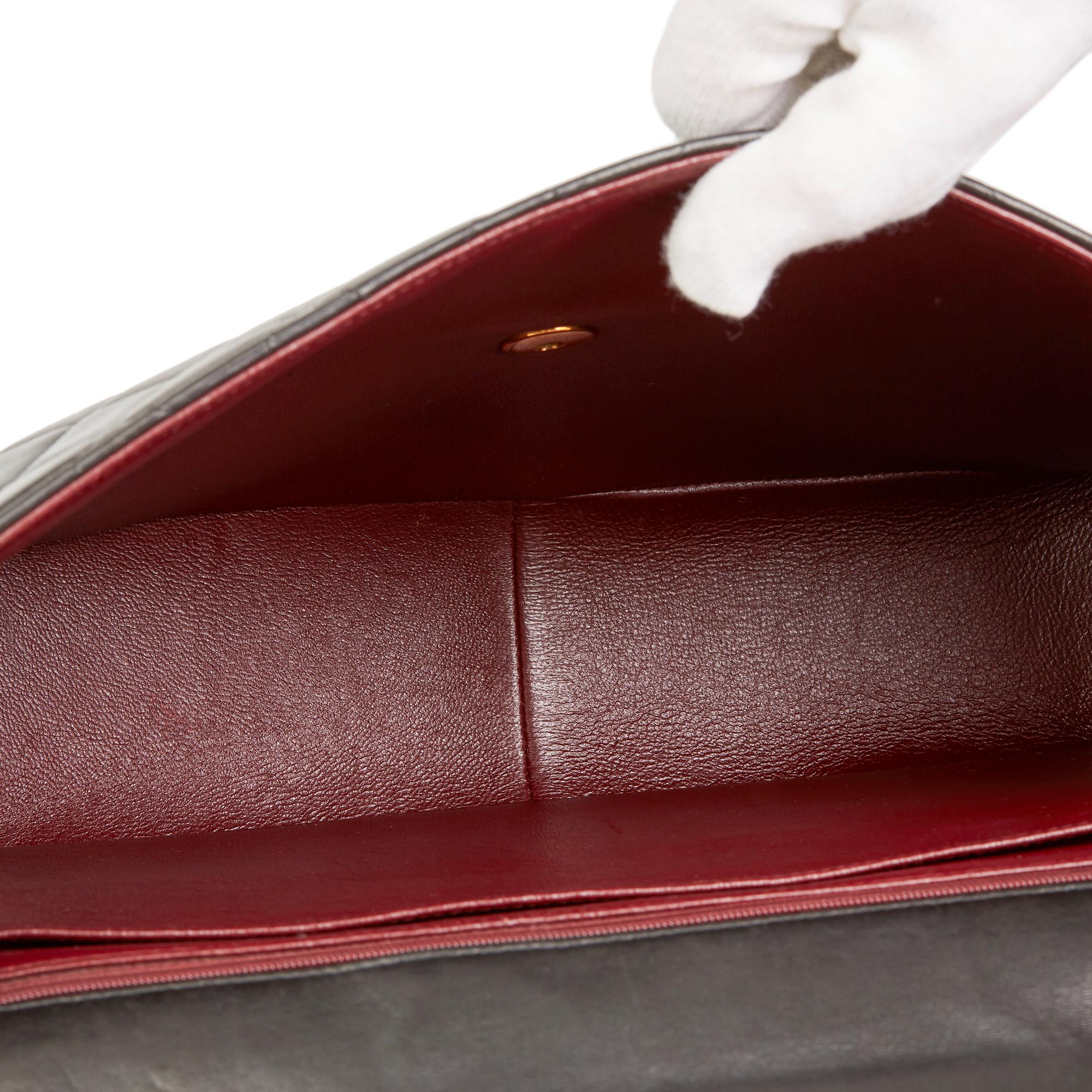 1994 Chanel Black Quilted Lambskin Vintage Jumbo XL Flap Bag at 1stDibs