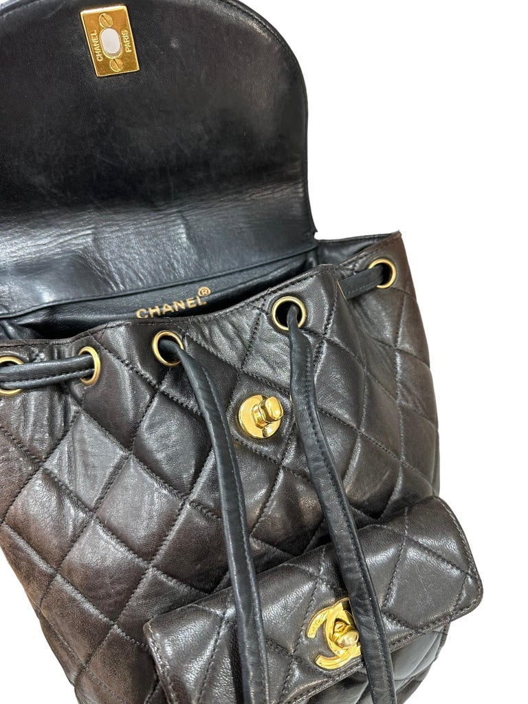 1994 Chanel Duma Vintage Backpack Brown Leather For Sale at 1stDibs