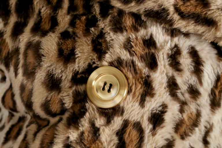 1994 DOLCE and GABBANA faux leopard fur RUNWAY coat For Sale at 1stDibs